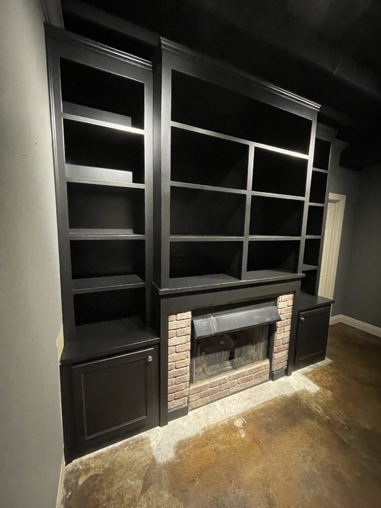 Den Built-Ins around Fireplace – Hammerhead Woodworks